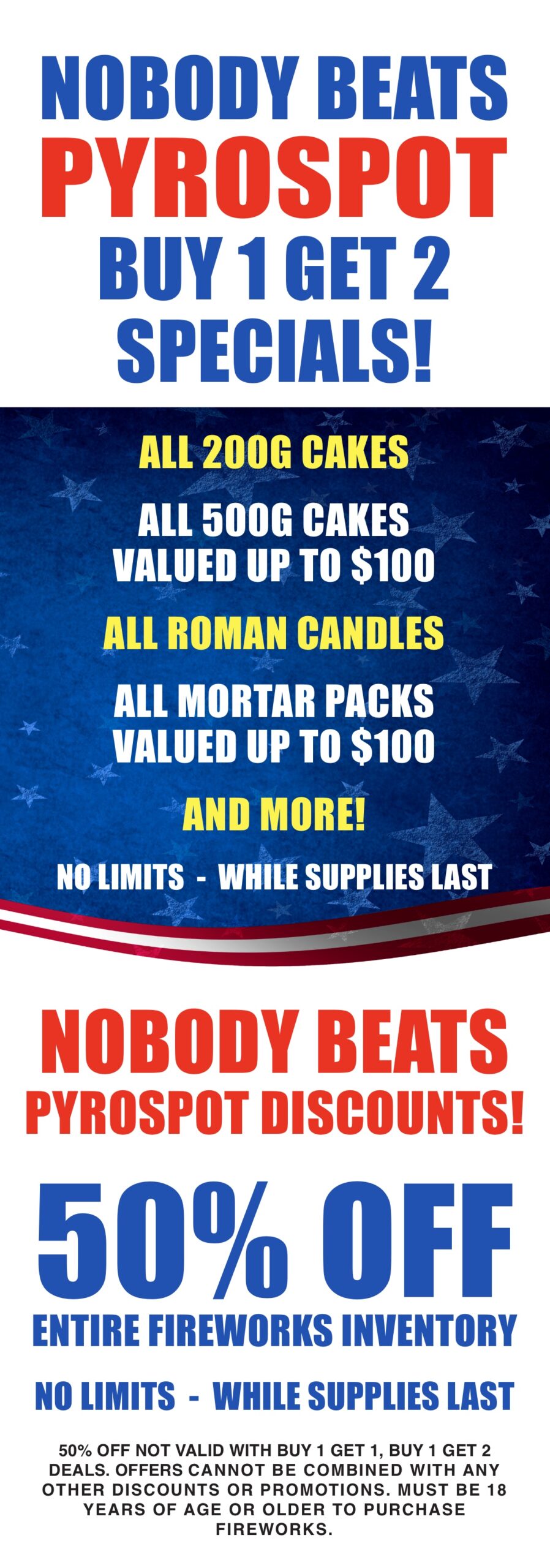 Specials ⋆ Discounts and Specials ⋆ PyroSpot Fireworks